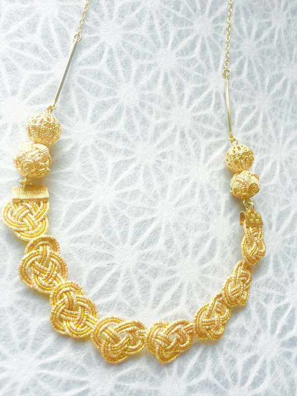 水引 ネックレス ゴールド ネックレス・ペンダント 縁_musubi 通販｜Creema(クリーマ) 2639155