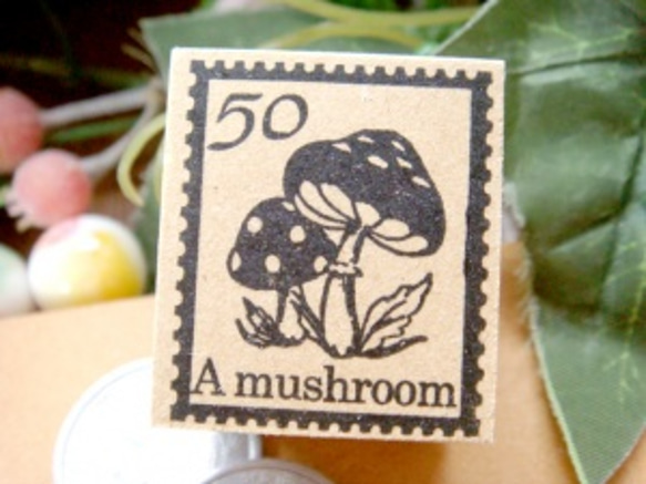 切手*きのこ[KA-26c] はんこ・スタンプ クラウドライン 通販｜Creema(クリーマ)