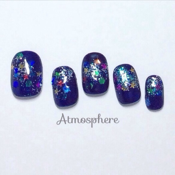 天の川ネイル♡ ネイルチップ（つけ爪） Atmosphere 通販｜Creema(クリーマ)