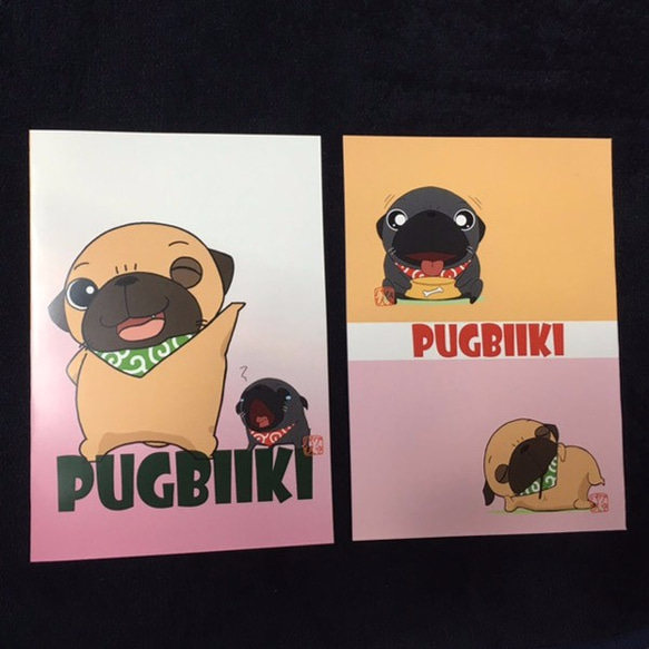 【送料無料】オリジナルパグイラストのフルカラーA5ノート パグ グッズ ノート PUGBIIKI 通販 3104742｜Creema(クリーマ)