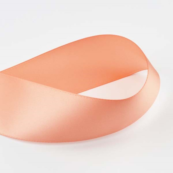 高品質両面サテンリボン 38mm 3mカット ピーチ pt-151020-5 ＃720 リボン・テープ シュエット 通販 2500730 ...