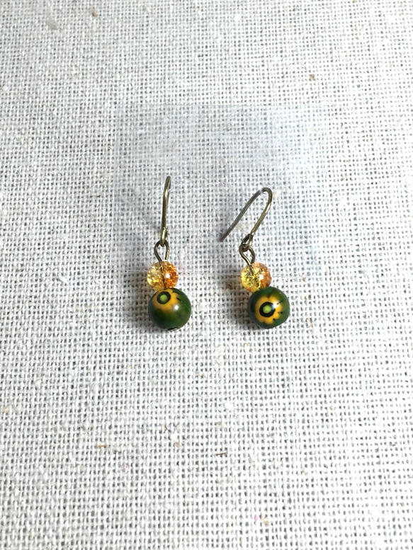 ミルフィオリビーズのピアス ピアス（その他） 🍀 Y's glass 通販 1791279｜Creema(クリーマ)