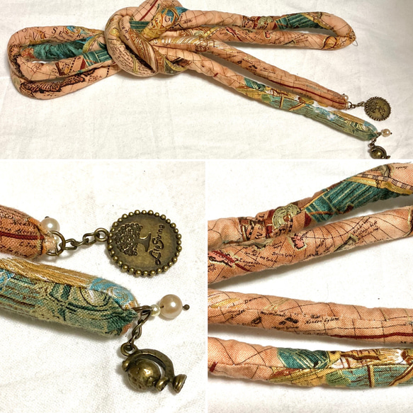 USAコットンセピアの地図柄 帯締 和装小物（帯・半襟） お羊屋 通販 12733501｜Creema(クリーマ)