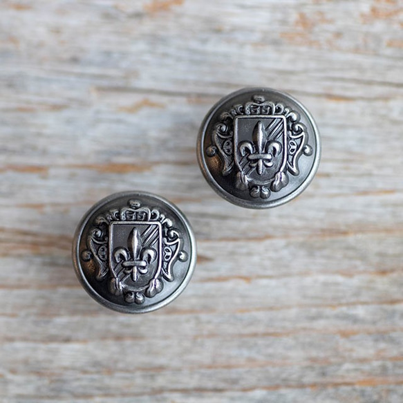 メタルエンブレムボタン ＃BT246 1穴 15mm C/#ABN ブラックニッケル 5個セット ボタン takashimabutton 通販 ...