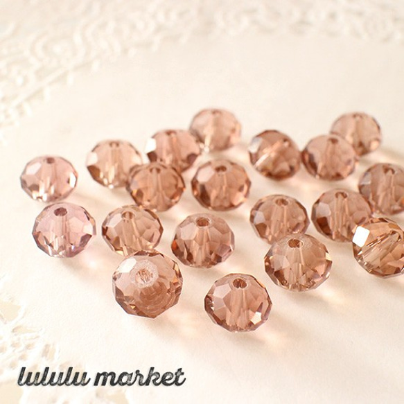 ガラスビーズ 8×6mm（コルク） 35個 ab-048 ビーズ ルルルマーケット 通販 5642511｜Creema(クリーマ)