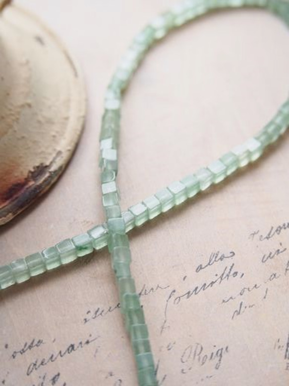 ☆送料無料☆20cm分 【天然石 キューブ NCu01 グリーンアベンチュリン 】 天然石 happy panier 通販｜Creema ...