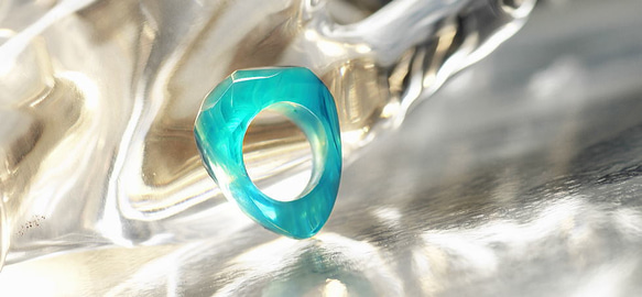 BLUE ICE RING 指輪・リング ラフォルム ガラスジュエリー 通販 2411599｜Creema(クリーマ)