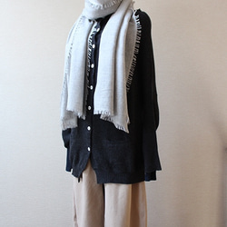 ピュアカシミヤショール ライトグレー ストール tsutsumu 通販 6434434｜Creema(クリーマ)