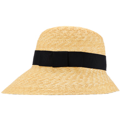 ステラ Stella 麦わら帽子 つば広 女優帽 ブラックリボン 57.5cm [UK-H121-NA-M] ハット 田中帽子店 通販 12943914｜Creema(クリーマ)