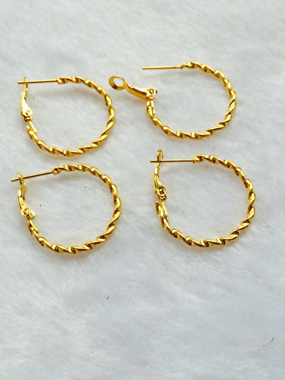 18kgp♡フープピアスパーツ資材♡ゴールドプレート素材♡ハンドメイド作品14kgf 14kgp 18k 14k 金具・チェーン 木製オーナメント SEA JWL 通販 2390094 ...