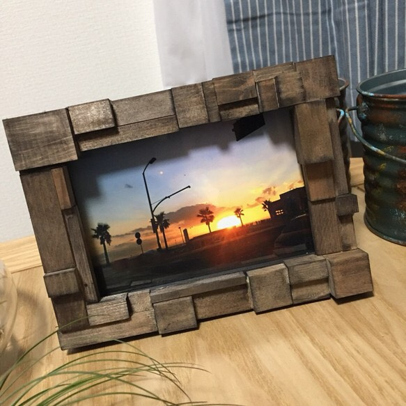 古材風フォトフレーム[wood×wood] walnut ver. フォトフレーム・写真立て WIINGS-INDUSTRIES 通販 ...