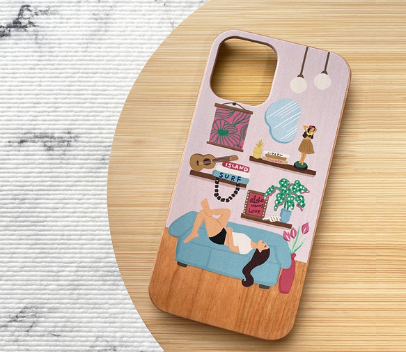 天然木♡DREAMING HAWAII iPhoneケース IN MY ROOM シリーズ ウッド スマホケース iPhoneケース・カバー ...