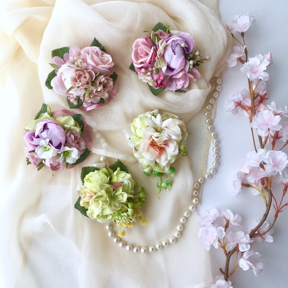 Spring mini corsages 『受注制作』 コサージュ Atelier Kamiyu 通販 1697542｜Creema(クリーマ)