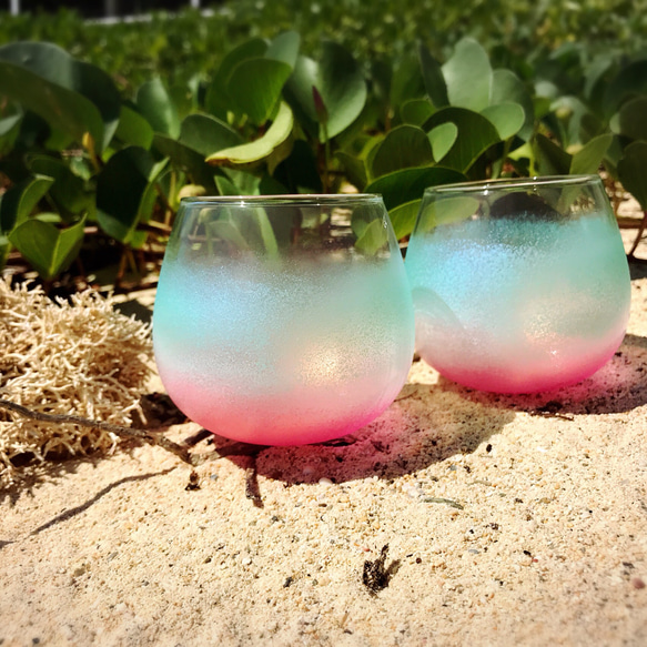 sunabe sunset /ゆらゆら揺れるペアグラス（2個組） グラス studio703 通販 3927067｜Creema(クリーマ)