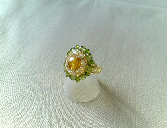 オリーブフレームBeadsRing 指輪・リング けむ 通販 1403541｜Creema(クリーマ)