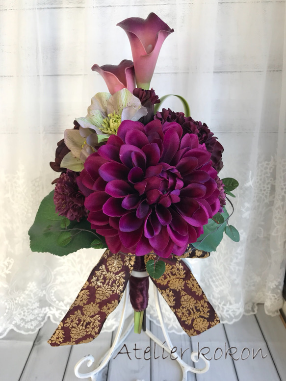 シックカラーのミニブーケ＊トス用ブーケ ブーケ Atelier kokon 通販 5305242｜Creema(クリーマ)