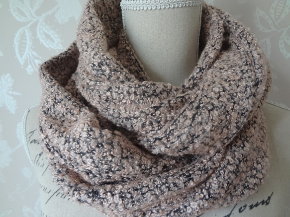 m様ご予約品ウール混ループニットスヌード☆ピンク スヌード fine work 通販 3075026｜Creema(クリーマ)