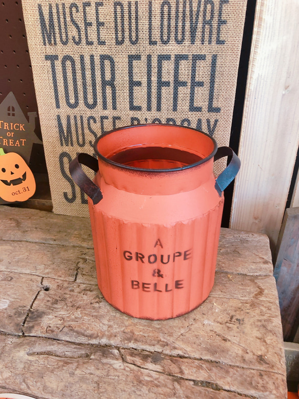 秋の新作♡ミルク缶ブリキ鉢の販売【インテリア雑貨ガーデン雑貨】レッドオレンジ系♪ジャンクガーデンにも♡ その他インテリア雑貨 雅楽 うた 通販 ...