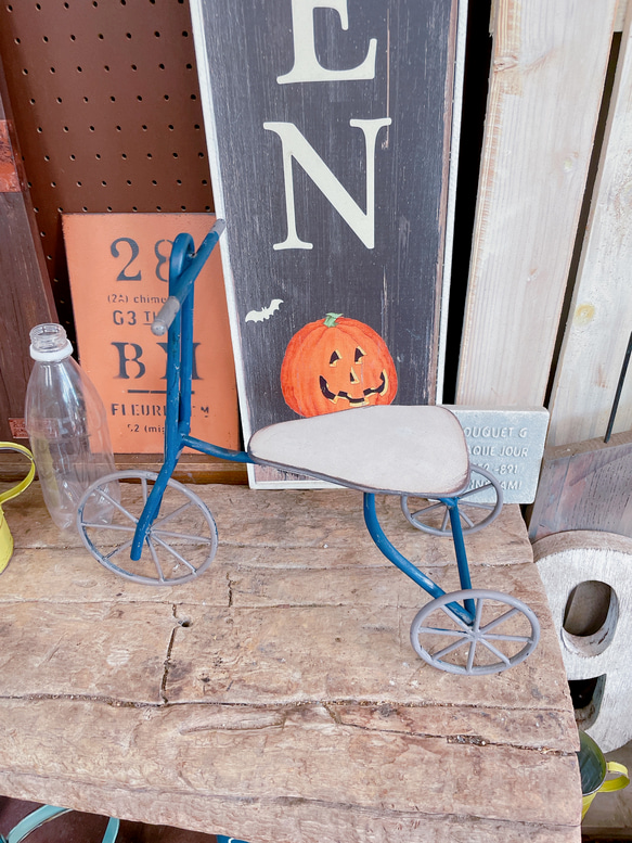ラスト！自転車♡【インテリア雑貨ガーデン雑貨】アンティーク風♡ディスプレイにも♪ネイビー系 その他インテリア雑貨 雅楽 うた 通販 ...