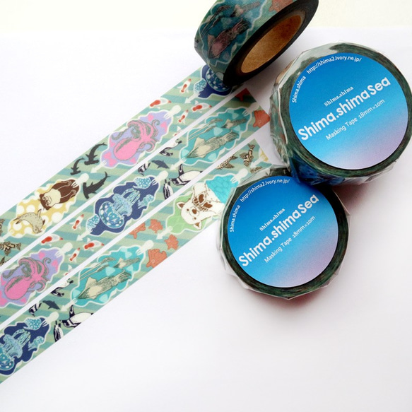 Shima.shima Sea 海の仲間たちマスキングテープ マスキングテープ Shima.shima 通販 5914745｜Creema(クリーマ)