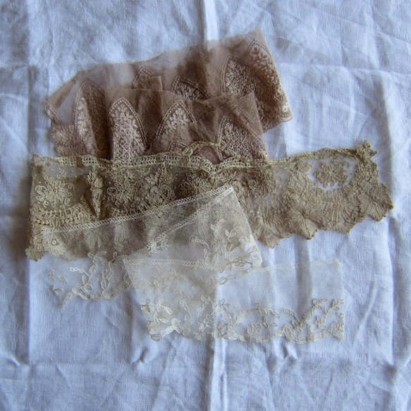 フランスアンティーク アリソン レース端切れ3本163cmドール レース deparis 通販 12775084｜Creema(クリーマ)