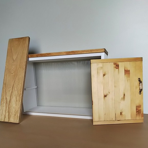 get SunWood*ホワイト*スライドDoor*一枚引き戸収納Box get SunWood*ホワイト*スライドDoor*一枚引き戸収納Box