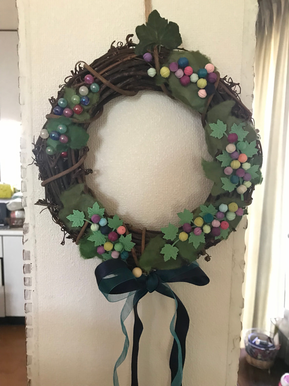 野ぶどうのリース リース ひよこのおうち🐣 通販｜Creema(クリーマ) 12711516