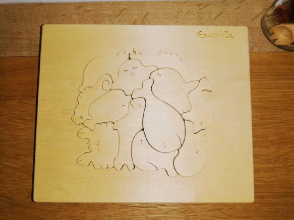 木のパズル「うみの仲間たち」 その他アート Evanista 通販 12669607｜Creema(クリーマ)